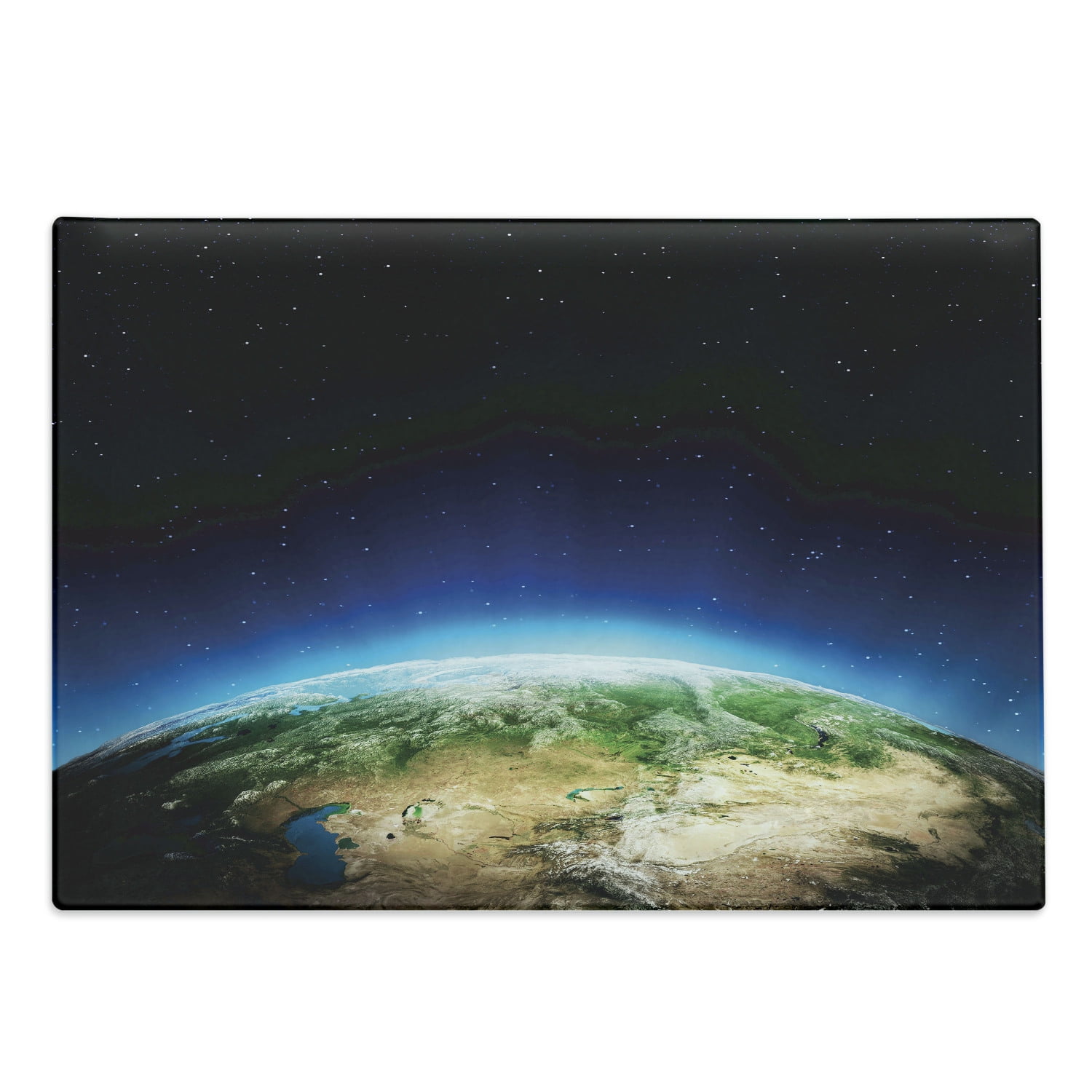 Earth Cutting Board, Russia from the Space Starry Night Sky Vivid Lands ...