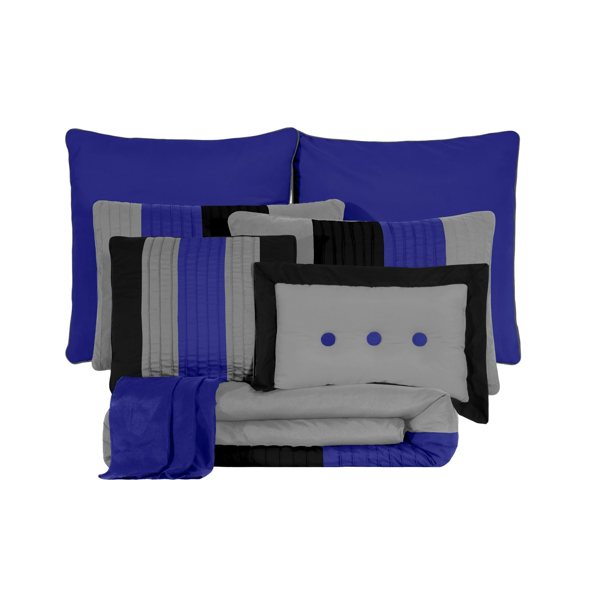 Queen Comforter Set Chezmoi Collection 8-Piece Comforter Set - Luxury ...