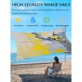 Abstract Oil Painting Sun Shade Sail 12'X16' Yellow Blue Color Block ...