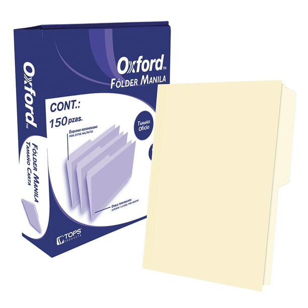 Fólder Manila Oxford Tamaño oficio Crema Caja c/100 | Bodega Aurrera en ...
