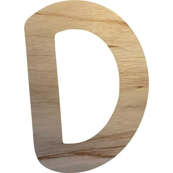 Wooden Letters for Wall, Blank Craft 14'' Alphabet D, Bold Letter ...
