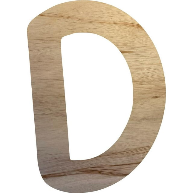 Unfinished Wood Block Letter, Craft 15'' Bold Letter D, Paintable ...