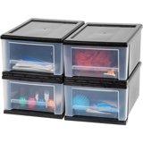 Your Zone Square Stacking Bin Plastic, Gray Flannel, Set of 4 - Walmart.com