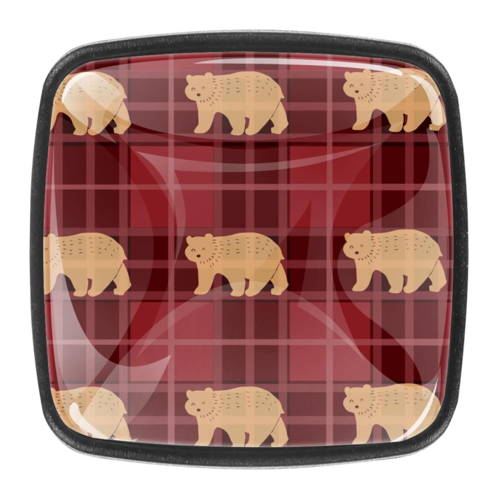 4 Pcs Square Cabinet Handle Cupboard Knob Drawer Pulls Handle Animal ...