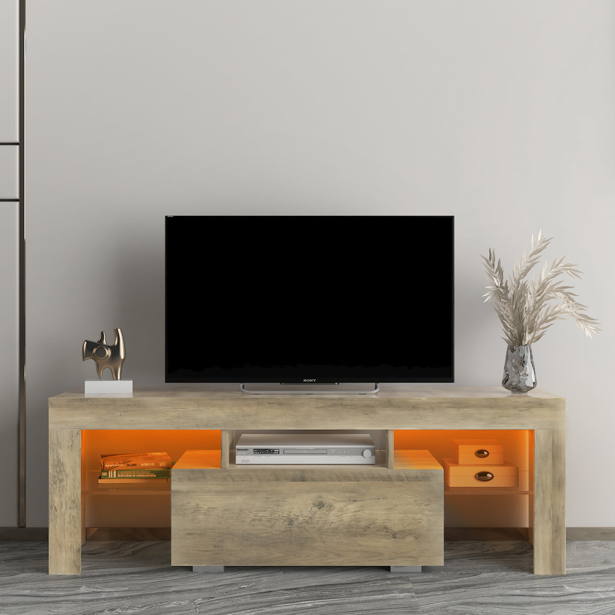 TV Stand with LED RGB Lights for Lounge Room, Living Room and Bedroom ...