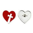 10pcs Crossed Heart Pin Brooch Pin With Easy to Wear Snap Buckles for ...