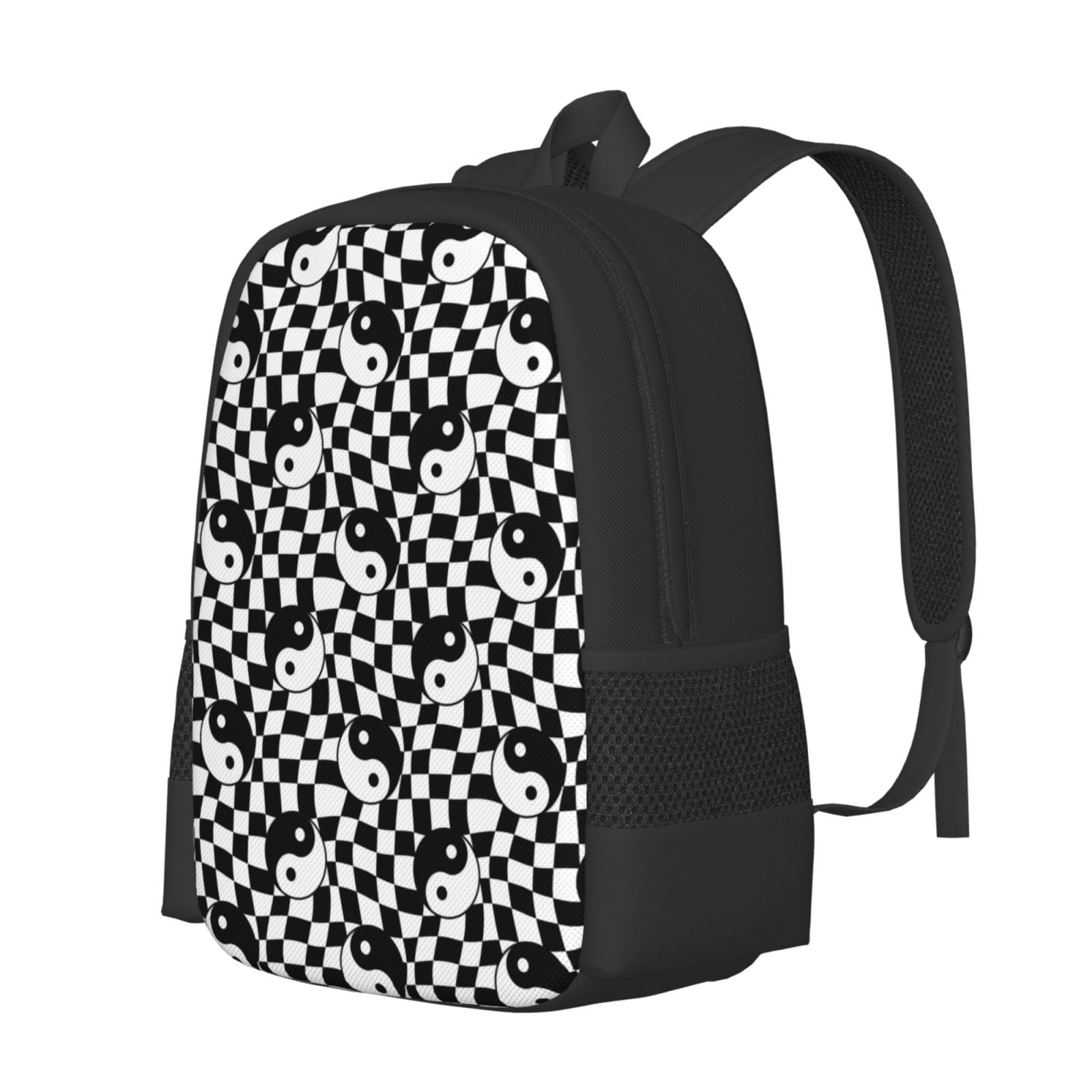 Easygdp Ying Yang Checkered Mochila de Gran Capacidad Minimalista Ideal ...