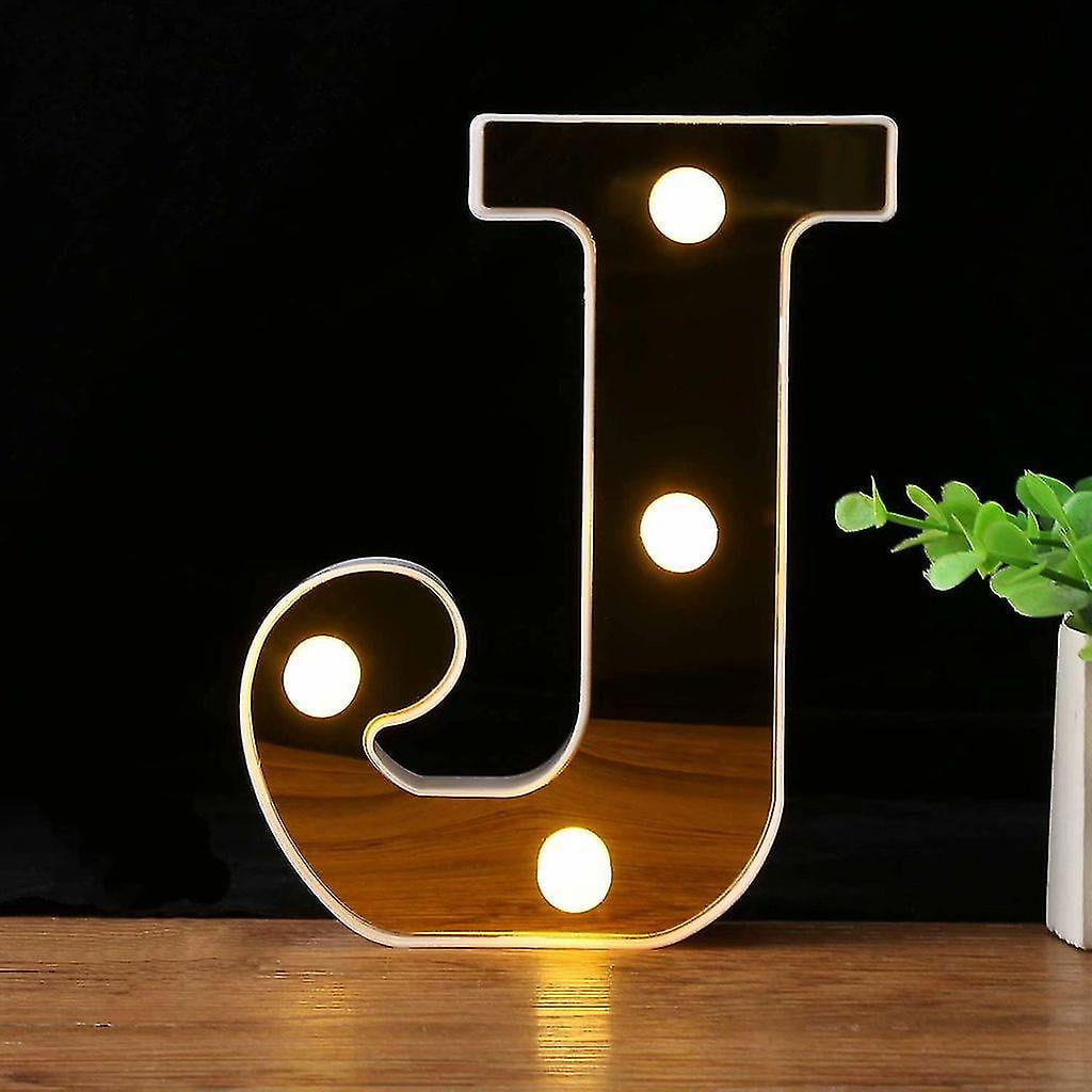 Luces de letras Lámpara del alfabeto Decoración LED para sala de ...