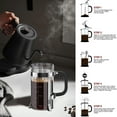 HadinEEon French Press Coffee Maker 34oz Stainless Steel with 4 Filters ...