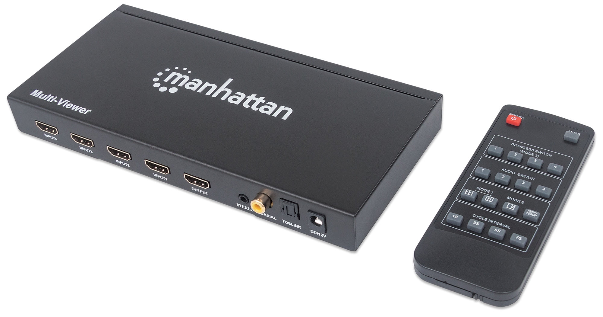 Manhattan 4-Port HDMI Multiviewer Switch Switch with Four Inputs on One ...
