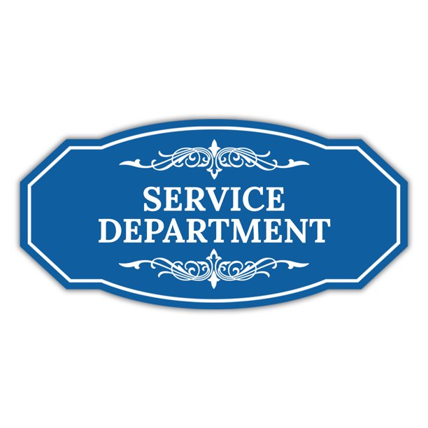 Signs ByLITA Victorian Service Department Graphic Sign (Blue) - Medium ...