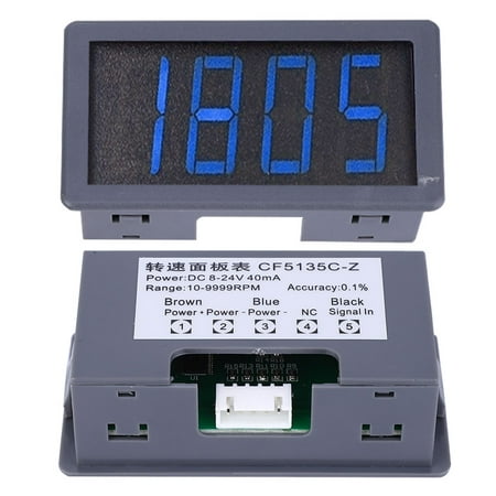 DC 8-24V Motor Tachometer, 40mA Motor LED Tacho, For RPM Speed ...