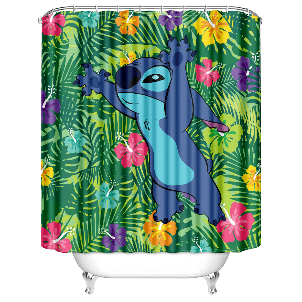 Lilo And Stitch Shower Curtain For Bathroom Decor Bath Curtains Set With