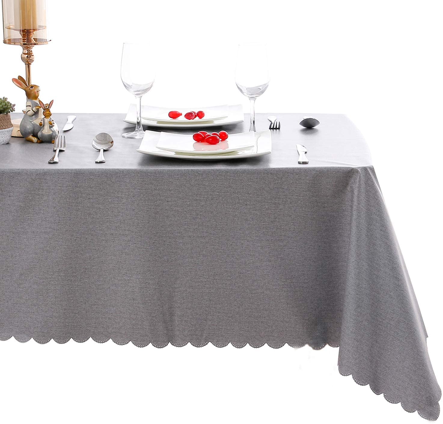Hiasan PVC Rectangle Tablecloth - 100% Waterproof Oilproof Stain ...