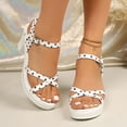 Boho Polka Print Buckle Ankle Strap Thick Heel Sandals Open Toe ...