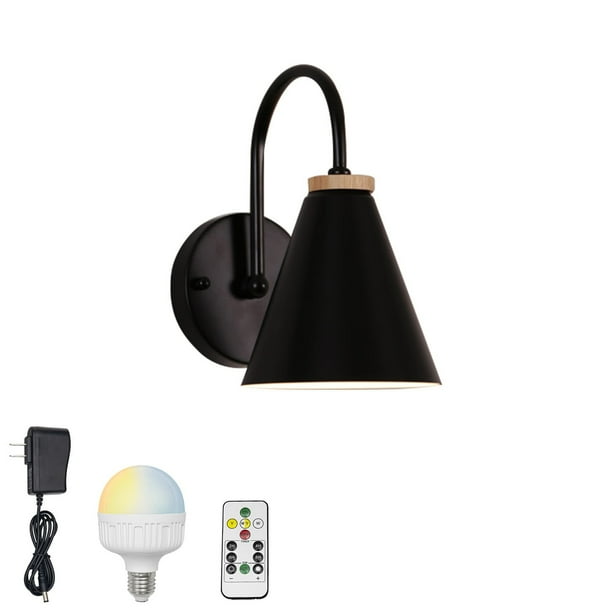 FSLiving Color Changing and RGB Mode Wall Sconce Wireless Rechargeable ...