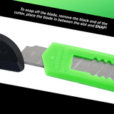 3 Neon Green Utility Knife Box Cutters Heavy Duty Industrial Strength ...