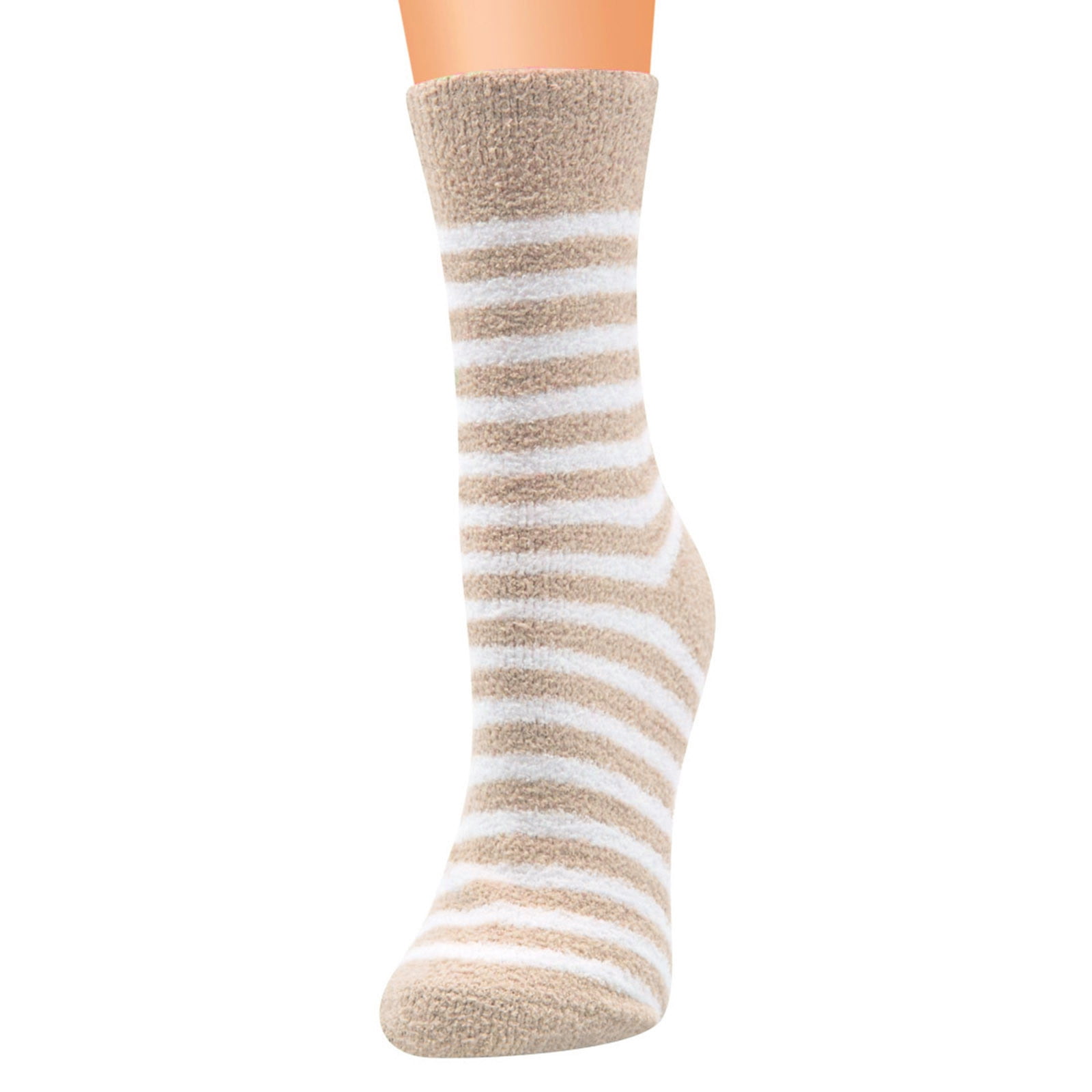 Click here for Cuekondy Beige Socks Ladies Classic Coral Fleece S... prices