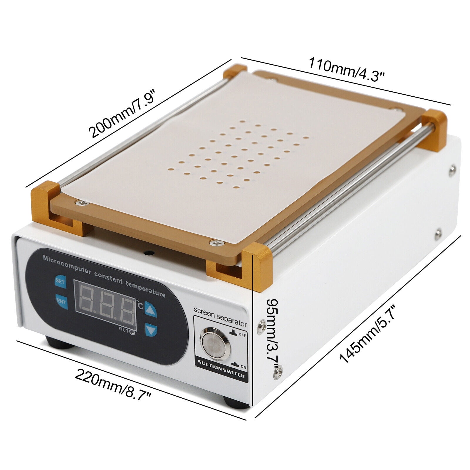 7'' LCD Glass Touch Screen Separator Built-in Vacuum Pump Phone Repair ...