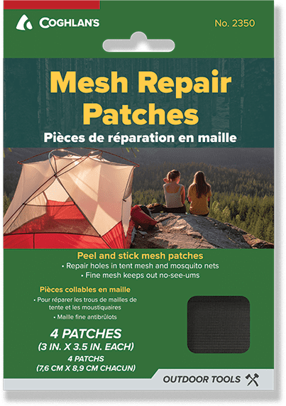 Coghlan's 3" x 3.5" Tent and Mosquito Mesh Repair Patches, Black, 4 ...