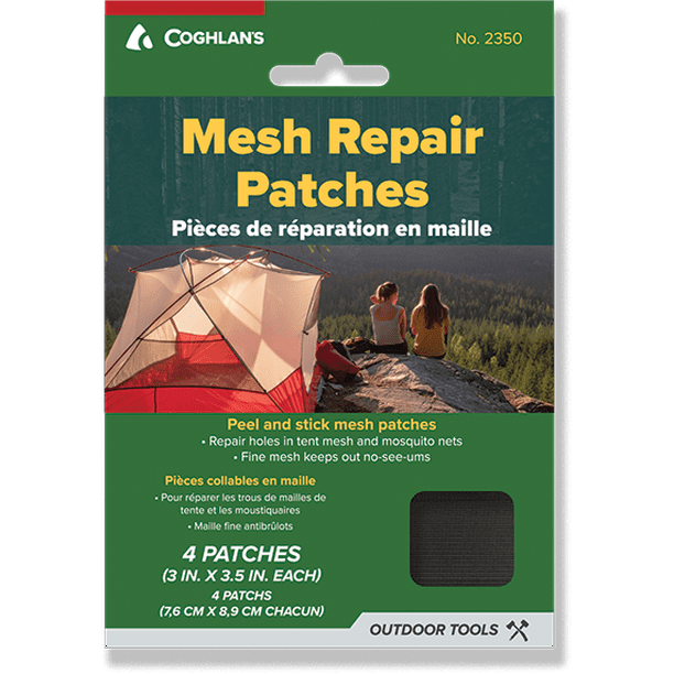 Coghlan's 3" x 3.5" Tent and Mosquito Mesh Repair Patches, Black, 4 ...