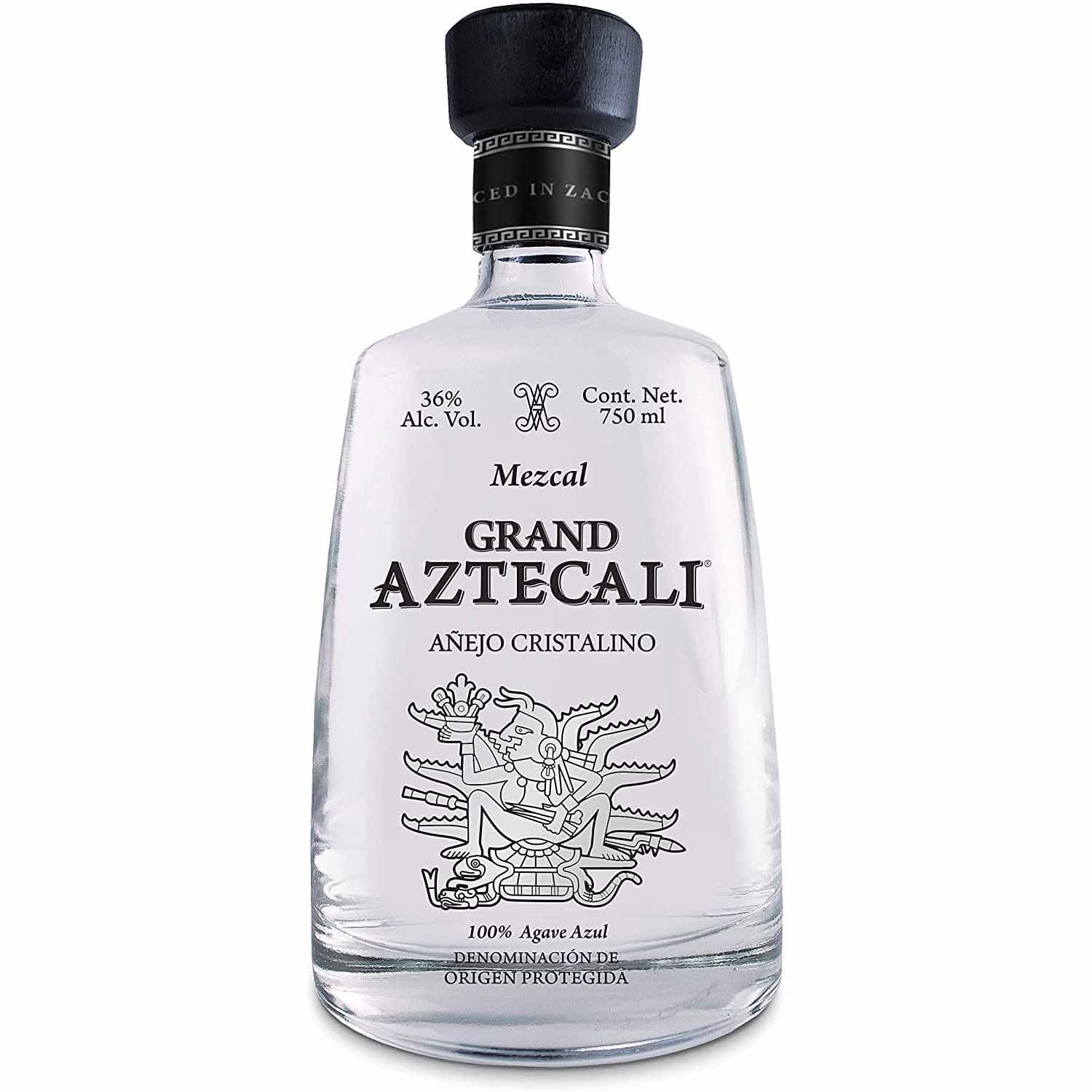 Mezcal Grand Aztecali Añejo Cristalino 750ml Agave Azul Premium ...