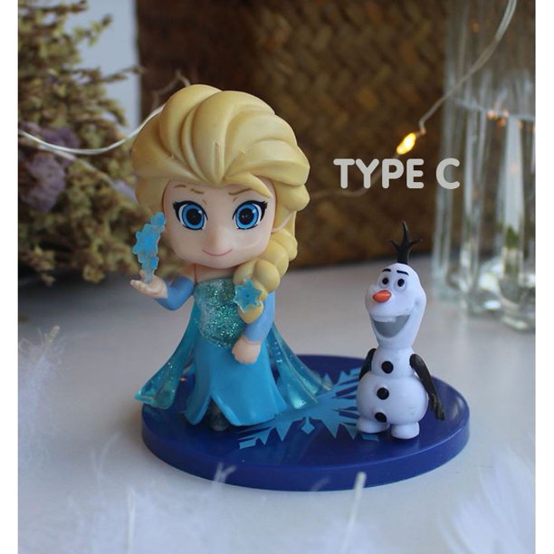 Amyove Disney Theme Elsa Princess Frozen Figures Olaf PVC Birthday Cake ...