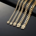 6-14mm Bling Gold Stainless Steel Cuban Miami Chains Necklaces Bracelet ...