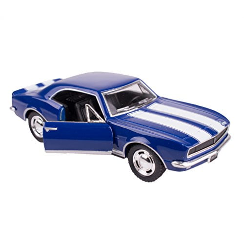KiNSMART Sunnyside 1967 Chevrolet Camaro Z 28 Collectible Car Toy Blue with White Stripes Walmart