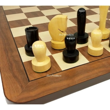 4 QNS Black Boxwood 4 5/8 Anderssen Staunton Wood Large Chess Men Set ...