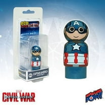 Bif Bang Pow! Civil War Captain America Masked Pin Mate Wooden Figure ...