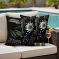 2 Pack Outdoor Waterproof Throw Pillow Covers,Watercolor Flower Berry ...