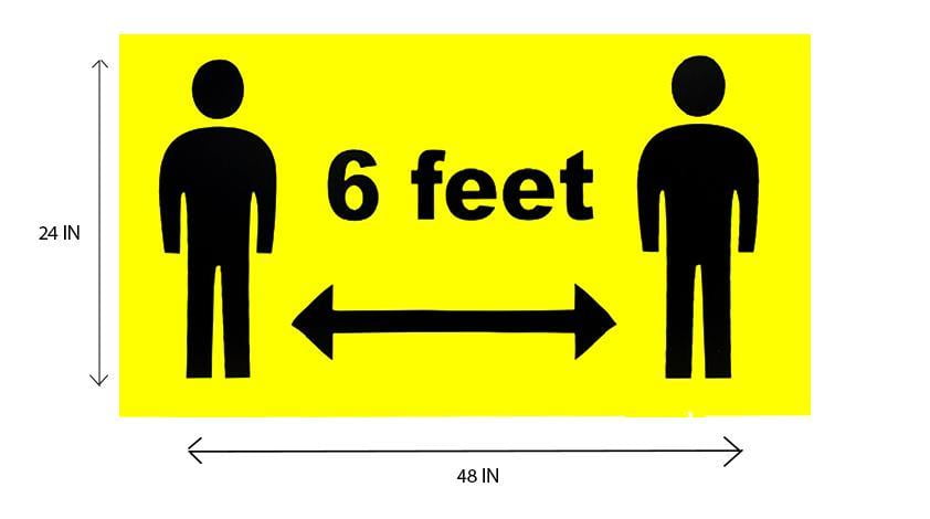 6 feet apart sign - Walmart.com