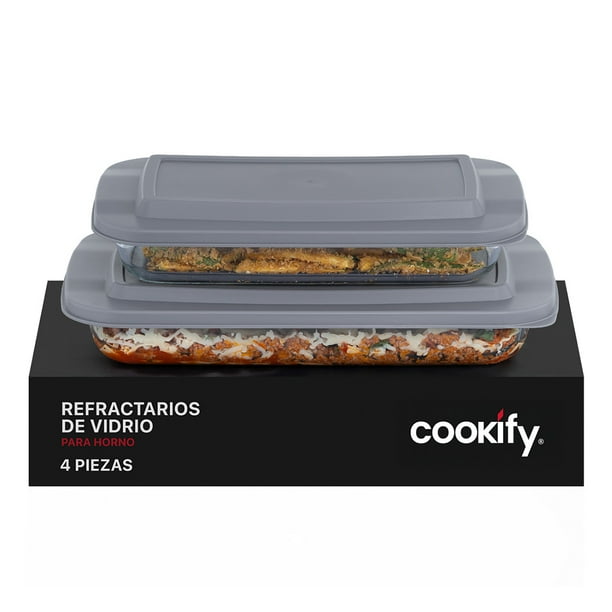 Set Refractario de Vidrio Recipientes Herméticos Cookify (2 ...