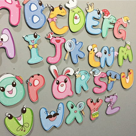 26PCS Magnetic Letter Cartoon Alphabet Magnet Educational Magnet Fridge ...