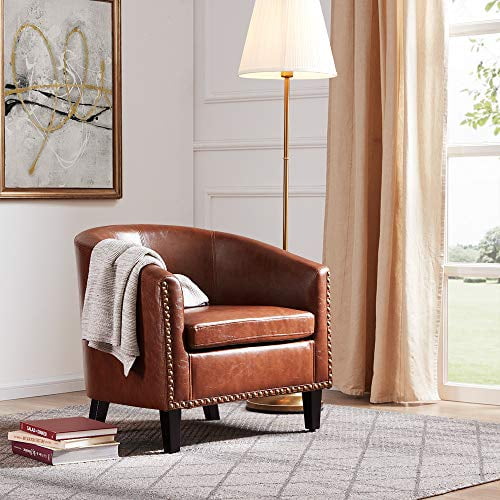 Click here for Belleze Modern Upholstered Arm Club Chair Faux Lea... prices