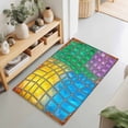 Abstract Glass Front Door Rugs 2x3ft Blue Yellow Purple Green Crystal ...