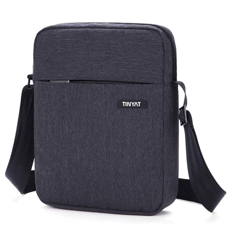 Tinyat Men Shoulder Bag Business Bags Waterproof Work Bag Men Canvas ...