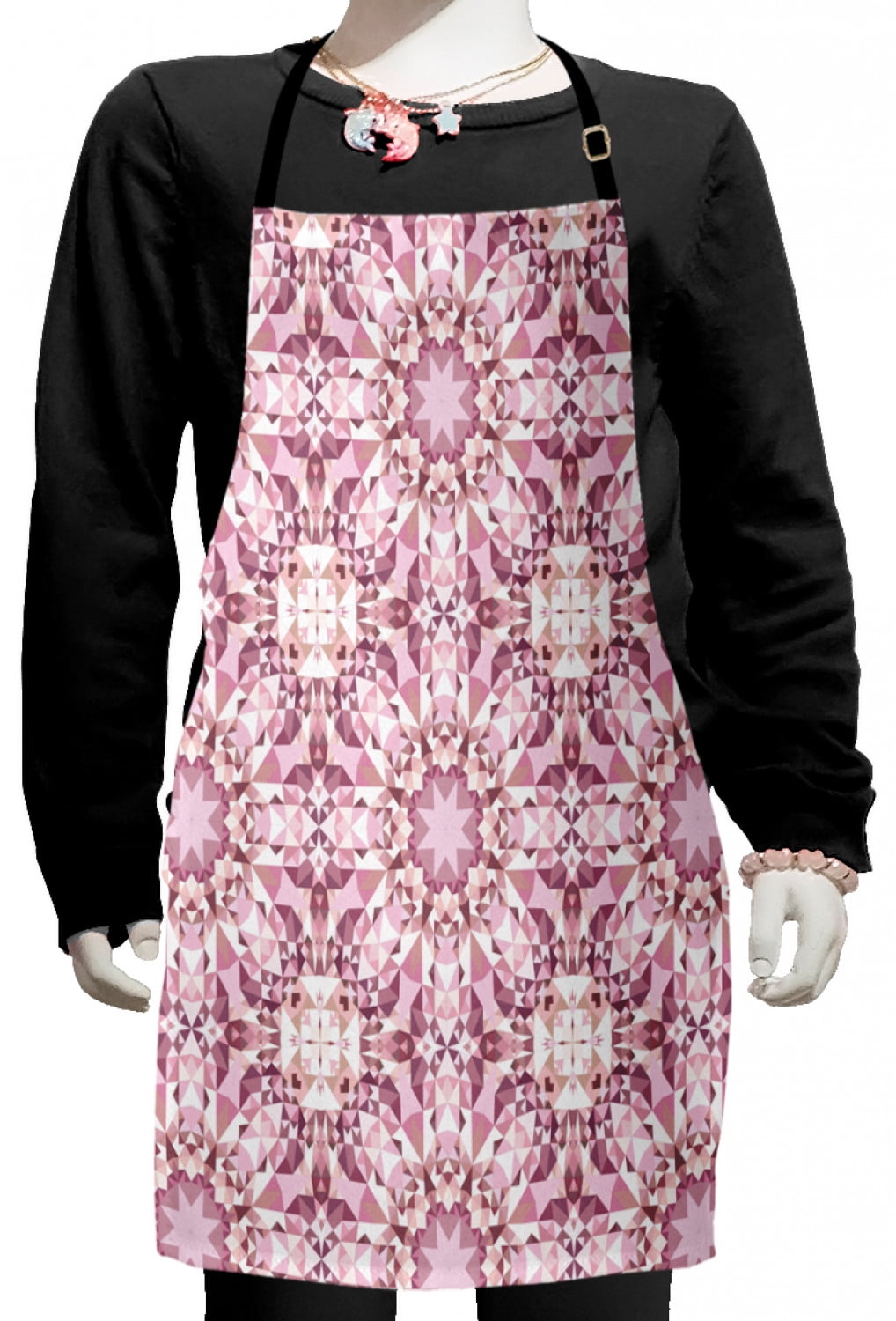 Abstract Kids Apron, Optical Illusion Triangular Motifs Illustration ...