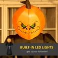 HomCom Pumpkin Reaper Light Up Halloween Yard Inflatable, with LED ...