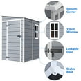 Dextrus Resin Outdoor Storage Shed, 5x4 FT, Waterproof, Lockable Door & Window - Walmart.com
