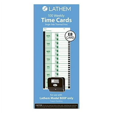 Weekly Employee Time Cards, One Side, 4.25 X 7, 100/pad | Bundle of 5 ...