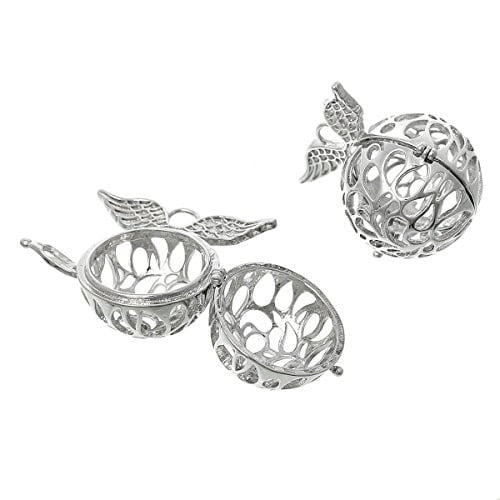 Silver Tone Hollow Angel with Wings Pendant for Necklace - Walmart.com