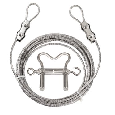 Dependable Industries Laundry Clothesline Kit, 100ft Cotton Rope ...