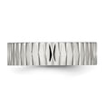 Auriga Stainless Steel Polished and Textured 6mm Band Size 7 - Walmart.com