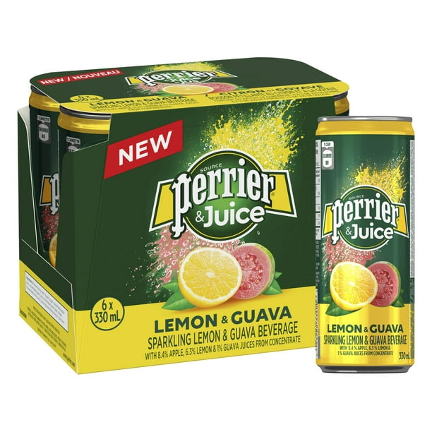PERRIER & JUICE Lemon & Guava Sparkling Beverage – 6x330 mL Can ...