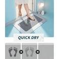 ENTU 3PCS Absorbent Bath Mat Set Quick Drying Non Slip Floor Rug Rubber ...