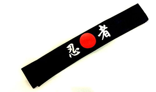 Black Sushi Chef Headband Japanese Symbol Ninja Print -Tie on Headband ...