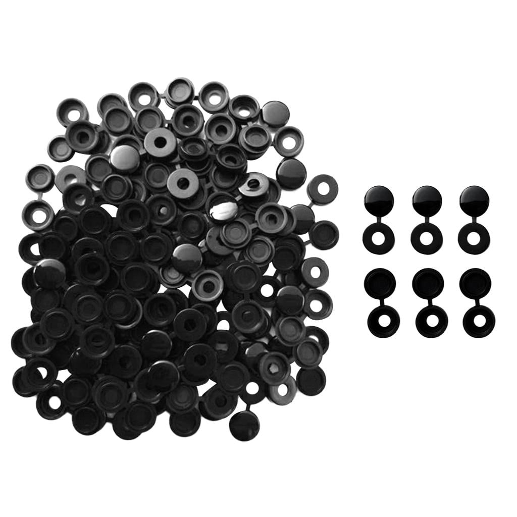100/Pack Hinged Screw Cover Caps Screw Caps Fold Screw Snap Covers ...