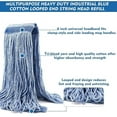 24 oz Loop-End Cotton String Mop Head, Heavy Duty String Mop Refills, 6 ...